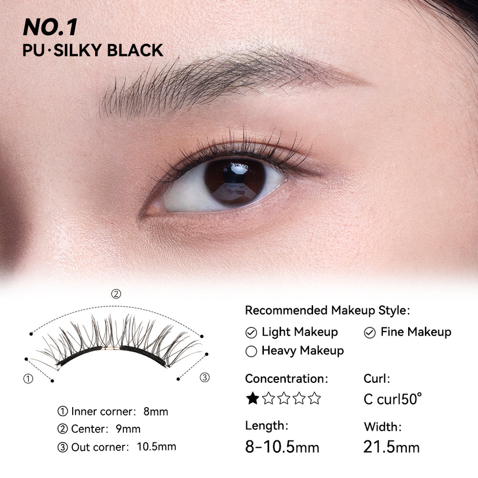 WOSADO® NO.1 Silky Black Natural Style Soft Magnetic Eyelashes – WOSADO ...